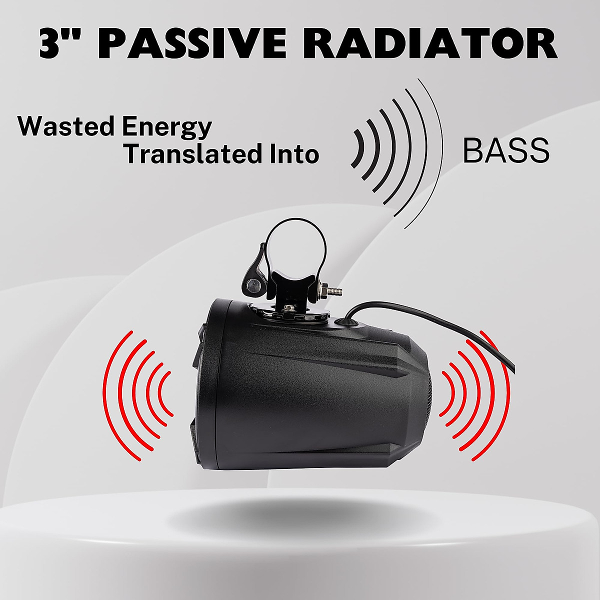 NOAM NUTV5-S V.2 - ATV/Golf Cart/UTV Waterproof Speakers Bluetooth 2.1 Marine Stereo System