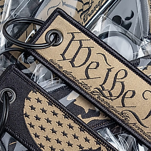 Patriotic Jet Tag Key Tag (We The People) Set of 2