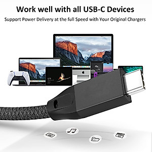 UseBean USB C to USB C Cable 100W 15FT 2Pack, USB C 3.2 Gen 2X2 20Gbps Data Cable 4K Video, Type-C PD Fast Charging Cord, for MacBook Pro, iPad Mini 6/ Pro, Galaxy S24+/S24 Ultra/S23, Switch