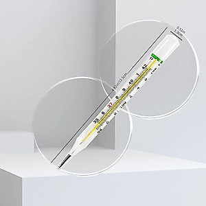 Clinical Glass Thermometer at℃&℉ is Suitable for 2 Pieces Under The Armpit-Adult Classic Non-Digital Thermometer-Medical Fever Thermometer-AiBi TECH