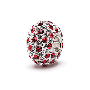 Ohio State Charm Bracelet | Ohio State Block O Bracelet with 5-Leaf and Crystal Charms | OSU Gifts | Officially Licensed Ohio State Jewelry | Ohio State Charms | Stainless Steel