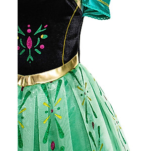 Party Chili Princess Costumes Birthday Party Fancy Dress Up for Little Girls with Wig,Crown,Mace,Gloves 5-6 Years (130)