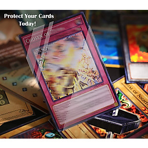 DeElf 1000ct Clear Card Sleeves for Yu-Gi-Oh Game Cards 59 mm x 87mm