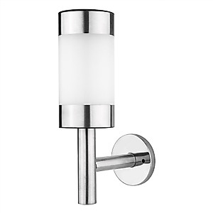 Mumusuki Solar Lights, 2 Pack Stainless Steel LED Solar Power Light Corridor Light Outdoor Wall Mount Lamp for Landscape Garden Yard Sensor Lamp Home Fence Decoration