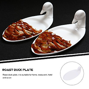 Hemoton Roasting Plate 1pc Roast Chicken and Plate Breakfast Tray Plate Cookie Plate Appetizer Plate Biasuit Plate Dinner Ceramic Cake Plate Dinner Plates Fish Dish Sushi White Melamine