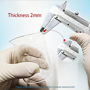 1pcs 100/25/250ml/150ml/200ml G3.3 Borosilicate Glass Low Form Beaker Chemistry Lab Heavy Wall Heat-Resist Scaled Measuring Cup (10ml)