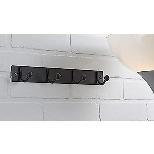 Richelieu Hardware 16218 Utility Hook Rack 12-5/8 in (320 mm), Matte Black
