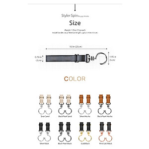 Manito Styler Spin Stroller Hooks (Pink Gold/Black)