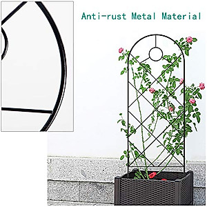 3 Pcs Garden Trellis for Climbing Plants Indoor, 23" x 7.7" Rust Proof Metal Support Wire with Decorative Lattice Grid Panels for Garden Indoor Potted Climbing Stems Stalks Vines