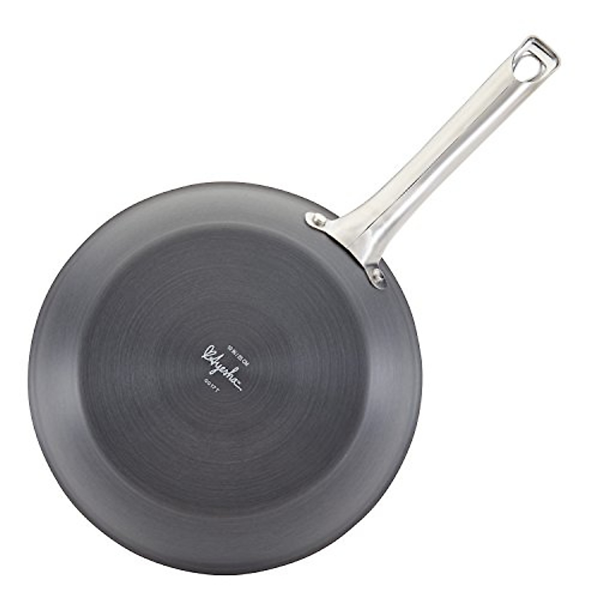 Ayesha Curry Home Collection Hard Anodized Nonstick Frying Pan / Fry Pan / Hard Anodized Skillet Set - 9.25 Inch and 11.5 Inch, Gray