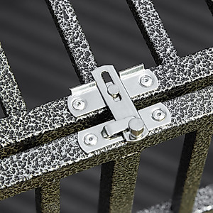 PawHut Foldable Heavy Duty Dog Cage, Chew Proof Dog Crate on Wheels, Portable Dog Crate Kennel with Removable Tray, Large and Medium Pups, 43"