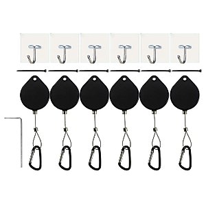 DS.Distinctive STYL VR Accessories Cable Management 6 Packs - Drill Free Retractable Ceiling Suspension System for HTC Vive/HTC Vive Pro Virtual Reality/Oculus Rift/PlayStation VR/Microsoft MR