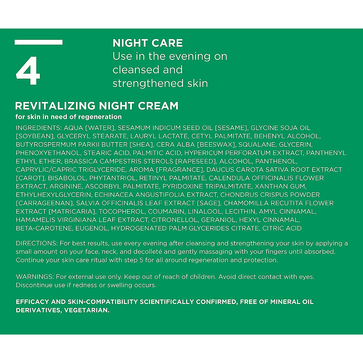 ANNEMARIE BÖRLIND - LL REGENERATION Revitalizing Night Cream - Natural Anti Aging Vitamin C, E and Retinoid Face Cream for Visibly Firmer and Wrinkle Free Skin - Step 4 of 5-1.69 Oz.