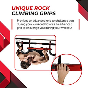 Stamina X Boulder Doorway Trainer - Pull Up Bar for Doorway - Grip Strength for Doorway with Smart Workout App - Fitness Trainer Boulder Fit Door Gym - Up to 250 lbs Weight Capacity