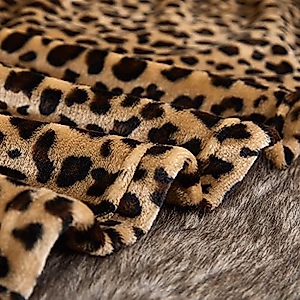 MERRYLIFE Leopard Throw Blanket Decorative Fleece Throw | Ultra-Plush Colorful Girls Boys | Couch Blanket Travel Lap | (40" 50", Cheetah)