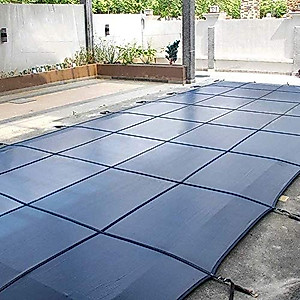 Covers Rectangular In Ground Pool Safety Blue Mesh, Outdoor Garden Yard Fallen Leaves Net, Easy Installation, 1/2/3/4/5/6/7/8 m (Size : 400×600cm/13×19ft)