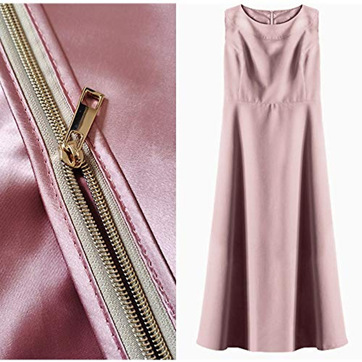 Luxury Silky Garment Bag Zippered Closet Storage Organizer for Suits Dress Coat Clothes Carry Cover Travel Cover (pink)