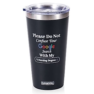 PAPAMOONA Nurse Gifts, School Nurse Appreciation Gifts, Nurse Appreciation Gifts For Women/Men, Nursing Tumbler, Nurse Coffee Mug Travel, Male Female Nurse Cup, Nurse Gifts Bulk, New Nurse Gifts