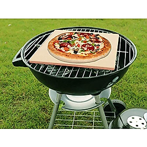 Cordierite Pizza Stone for Grill/Pizza Oven/Smoker, 12-Inch Square Ceramic Pizza Stone, Baking Stone for Bread and Cookies,Thermal Shock Resistant Cooking Stone