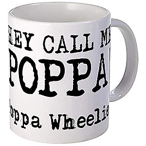 Poppa Wheelie Dirt Bike Motocross Shirt Funny Mug - Ceramic 11oz Coffee/Tea Cup Gift Stocking Stuffer