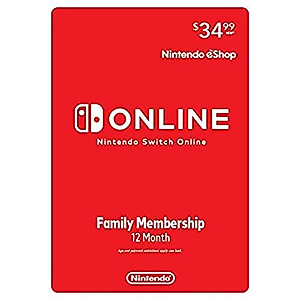 Game Bundle Nintendo Switch Bundle with 12 Month Online Family Plan /128GB SanDisk Micro SD Card/Case and Screen Protector,Red and Blue w/128GB SD/Case