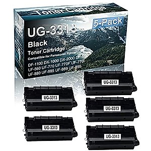 5-Pack（Black） Compatible High Capacity UG3313 | UG-3313 Laser Printer Toner Cartridge use for Panasonic UF-770 UF-770F UF-770i Printer
