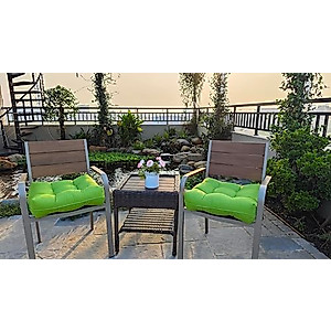 JMGBird Outdoor Chair Cushions, Pack of 2 Patio Seat/Back Cushions 19" x 19" with Ties for Patio Furniture Chairs Home Garden Decoration