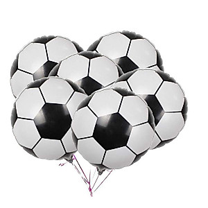 24 Pcs 18 Inch Soccer Balloons Aluminum Foil Balloons Mylar Balloons for birthday party Soccer Party Decorations Football Party Supplies Birthday Party Decoration 45cm