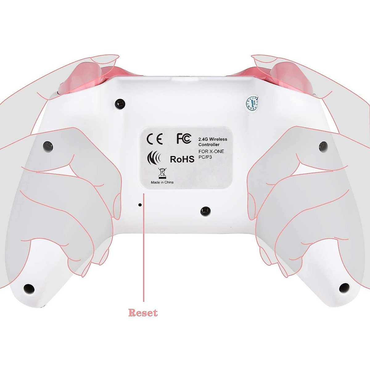 Wireless Controller for Xbox One, No Headset Jack, 2.4GHZ Game Controller Gamepad Compatible with Xbox One S/X PC (Pink)