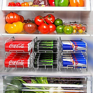 Simple Houseware 2PK Front Loading Tall skinny Can Dispenser, Chrome