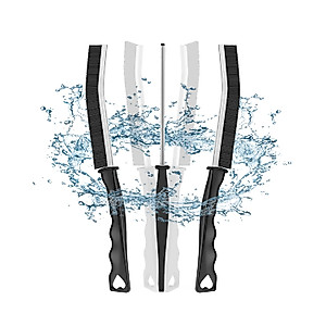 CODOGOY Crevice Cleaning Brush 3 Pack Multifunctional Gap Cleaning Brush Tool Bathroom Gap Brush Grout Cleaner Brush Hard Bristle Crevice Black Cleaning Brush