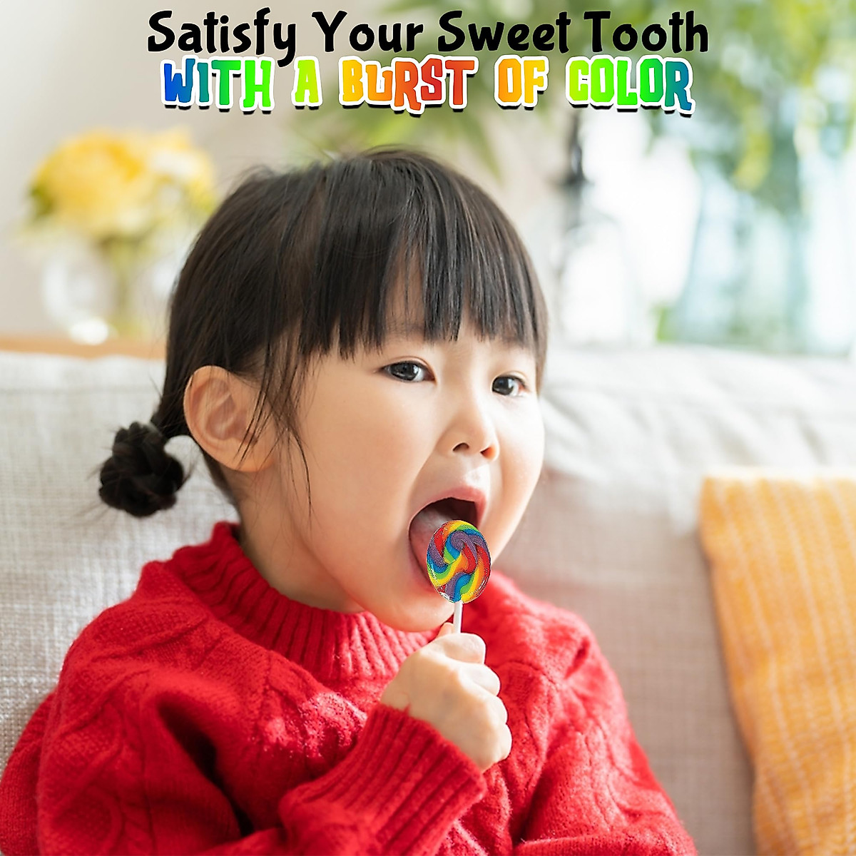 Fun Express Mini Rainbow Swirl Lollipops- Pack of 38, 1.25 Pounds