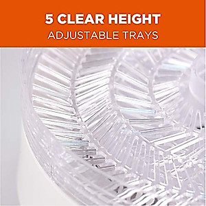 Commercial Chef Food Dehydrator, Dehydrator for Food and Jerky, CCD100W6, 280 Watts, White