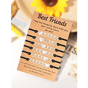 Best Friend Bracelets for 3/4/5/6 Bff Bracelets Friendship Bracelets Gifts for Women Teen Girls, Copper, other