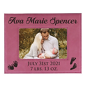 My Personal Memories Customized New Baby Photo Frame - Custom Engraved Boy Girl Picture Frame (5 x 7)