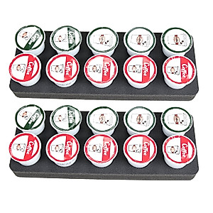 Polar Whale 2 Coffee Pod Storage Organizers Tray Drawer Insert for Kitchen Home Office Waterproof 4.5 X 11.75 Inches Holds 10 Compatible with Keurig K-Cup Made In The USA