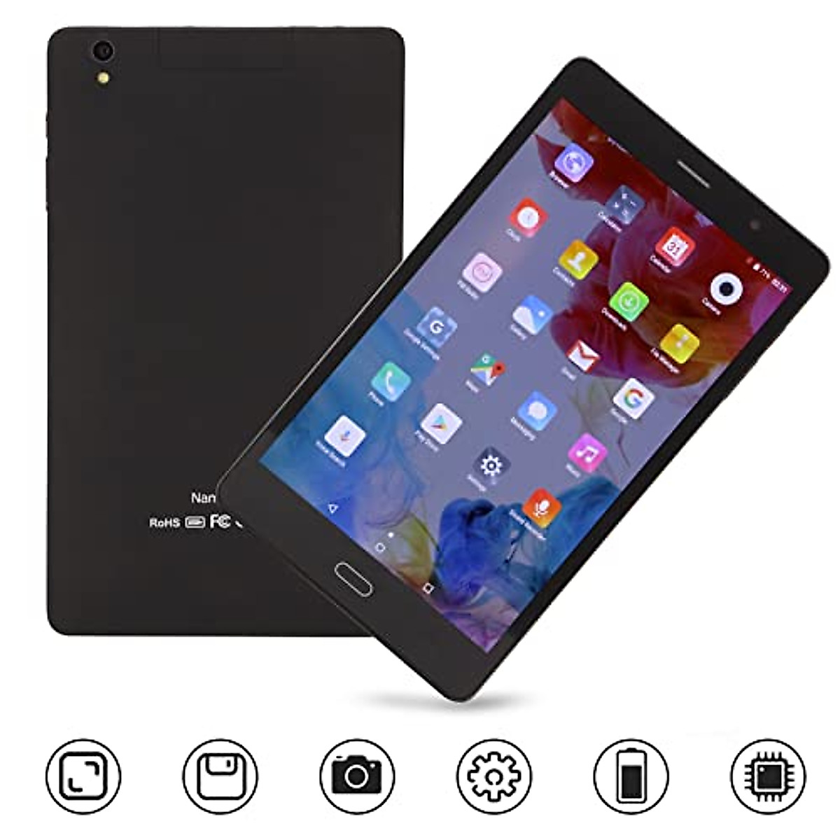 Cuifati HD Tablet, 8 Inch 9.0 4GB RAM 64GB ROM 4G LTE Dual SIM Dual Standby Kids Tablets Kids Learning Educational (US Plug)