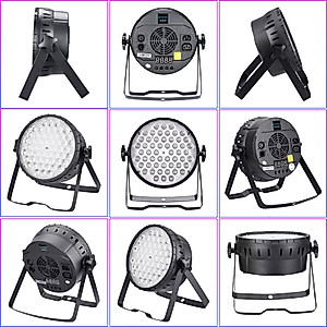 BETOPPER DJ Par Lights, 54 LEDs Upgrade Stage Lights, DMX Controlled Sound Activated Auto Play Uplights for Party Wash Lighting (2 Packs)