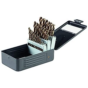 BOSCH GO29 29-Piece Assorted Set Gold Oxide Drill Bits with Included Case Standard Shank Diameters for General Purpose Applications in Wood, Plastic, Light-Gauge Metal