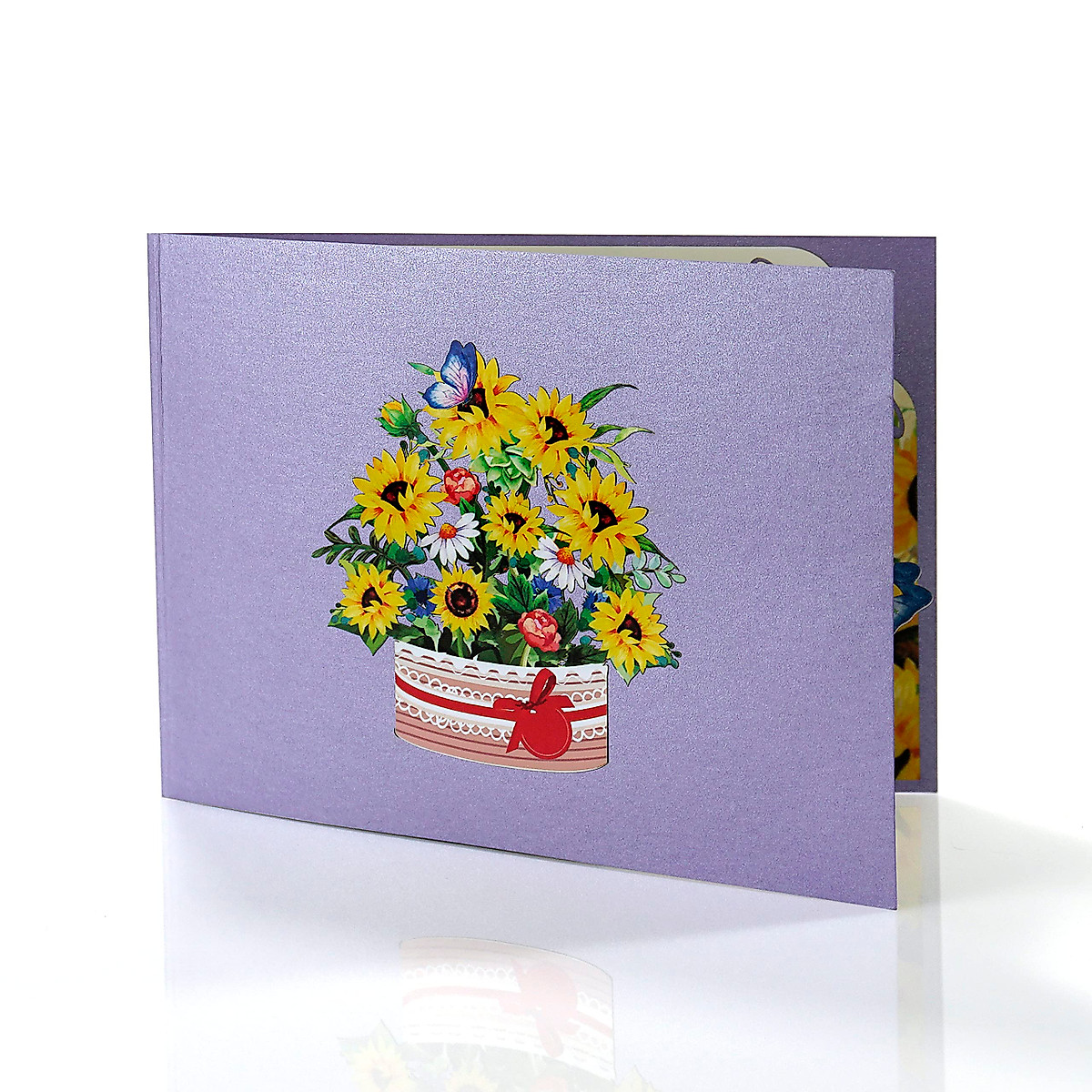 CUTPOPUP Mother's Day Card Pop Up, Birthday 3D Greeting Card (Sunflowers Vase)