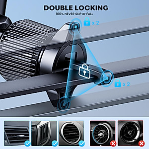 PGU for Magsafe Car Mount [Strongest Magnets] Magnetic Phone Holder for Car [Hands Free] Air Vent Car Cell Phone Holder Mount Car Accessories for iPhone 14 13 12 Pro Max Plus Mini MagSafe Case