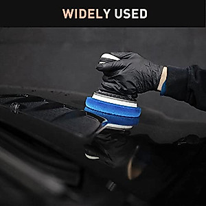 KUIMIT 5" Buffing Polishing Pads, 6Pcs 5.6inch 140mm for 5 Inch Backing Plate, Compound Buffing Sponge Pads and Woolen Pads Cutting Polishing Pad Kit for Car Buffer Polisher (Honeycomb Structure)