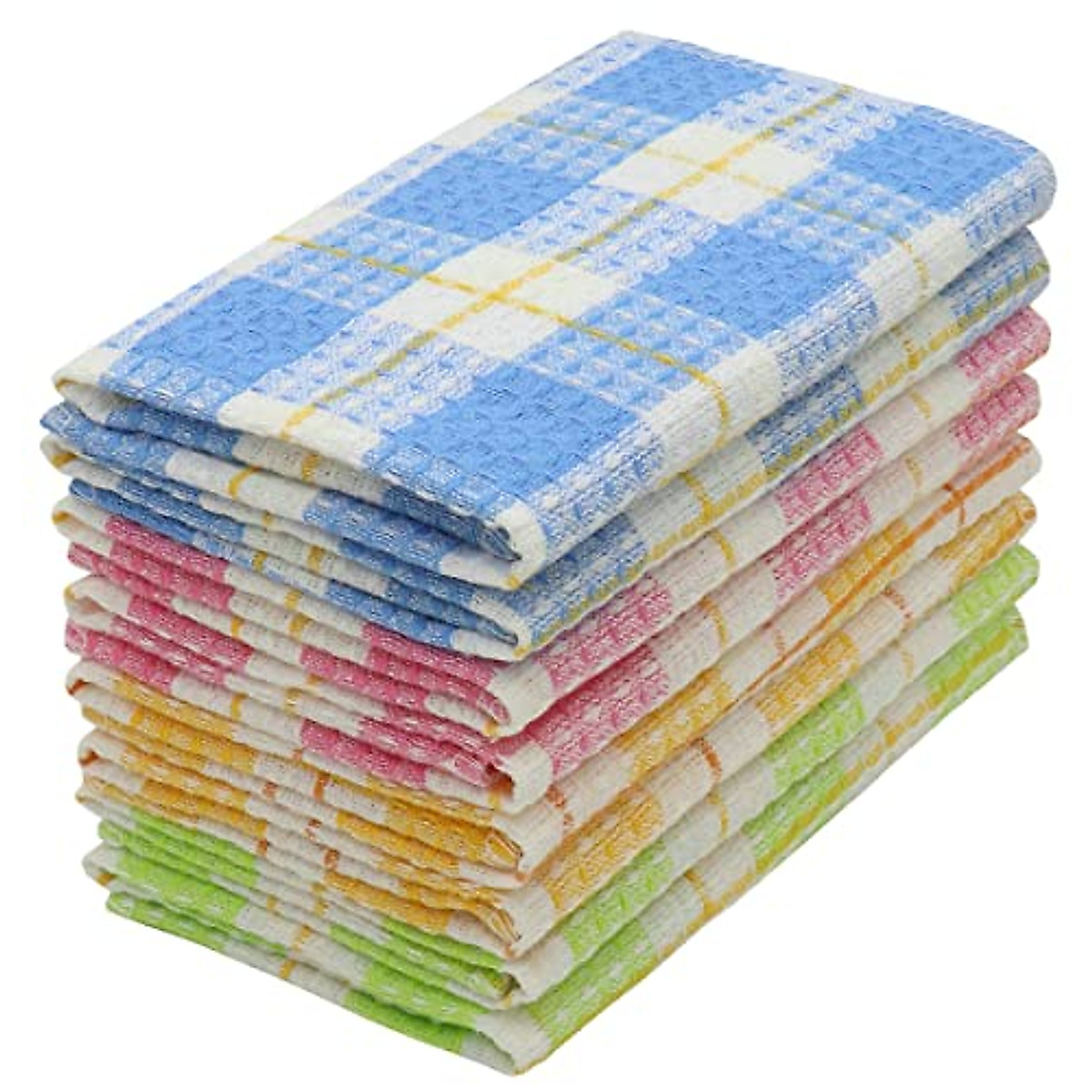 Mia'sDream Cotton Rags Terry Dish Cloths Dish Rags for Cleaning, Absorbent Cleaning Rags Lint Free Cleaning Cloths Pack of 8, 13inch x 13inch Multi Colors