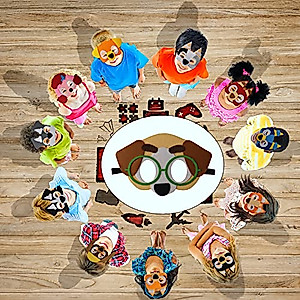 YALARY 24 Packs Blue Puppy Dog Felt Mask for Kids, Puppy Dog Themed Party Supplies Birthday Party Favors Costumes Dress-Up Masks Birthday Gift for Boys Girls