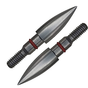 Stainless Steel Archery Field Points,9/32″ 19/64″ 5/16″ 11/32″ Diameter 100/125/150/175/200/250/300 Grains,Screw in Archery Field Tips(1 Dozen 12PCS) (9/32″-100grains)