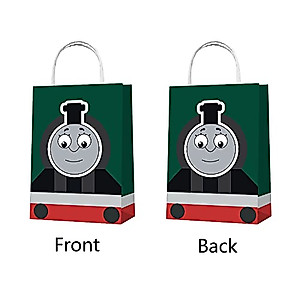 Party Favor Bags 16PCS for Train Gift Bags Goodie Bags Train Treat Candy Bags for Train Themed Kids Boys Girls Birthday Party Supplies Decorations