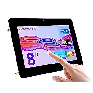 Waveshare 8inch Capacitive Touch Display Compatible with Raspberry Pi 5/4B/3B+/3A+/3B/2B/B+/A+/CM3/3+/4 800×480 Resolution DSI Interface