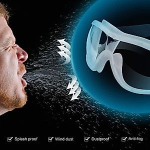 COMLZD kids safety glasses kids safety goggles children's sports outdoor goggles science laboratory eye protection glasses (White)