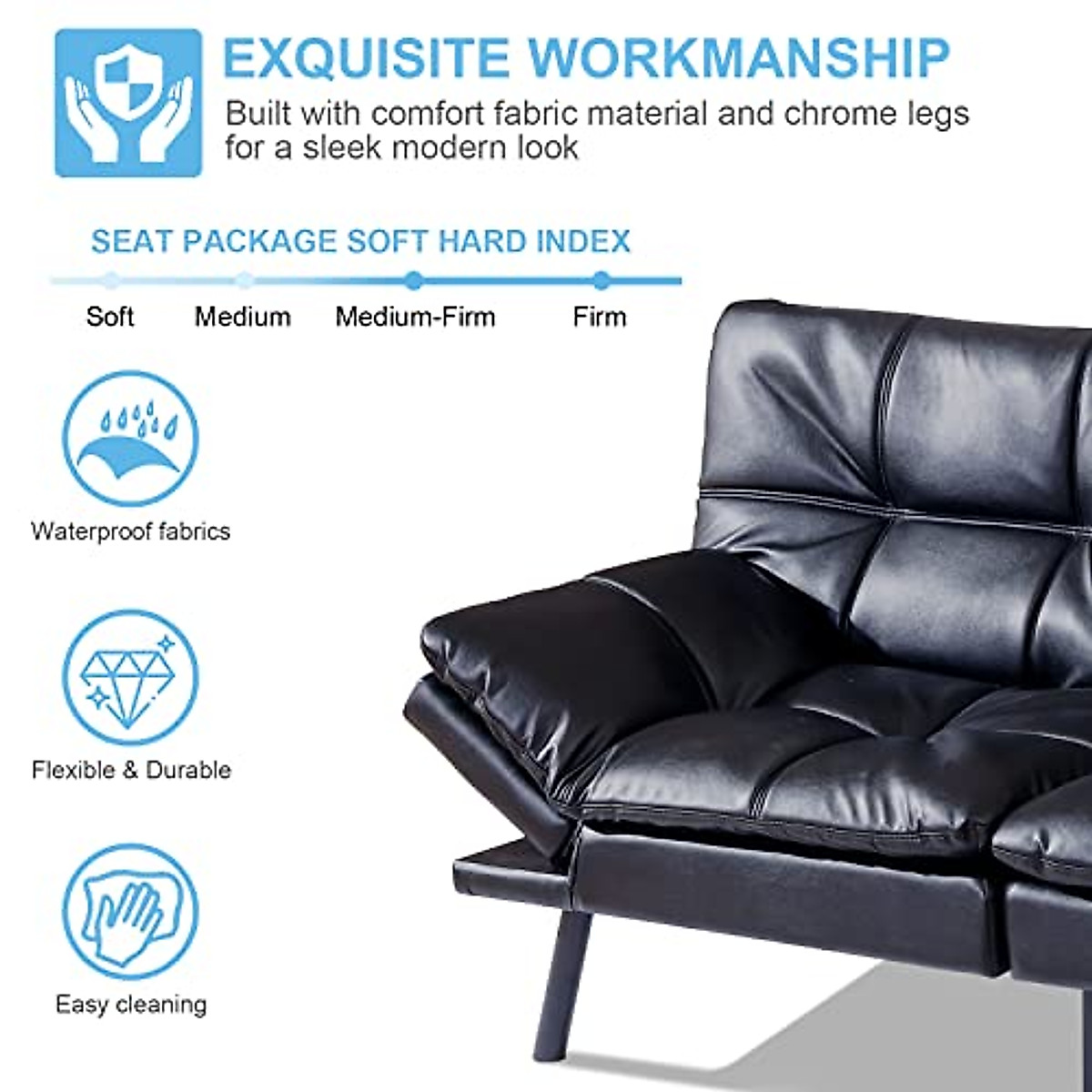 Opoiar PUBKSOFA267 Sofabed, Black-01