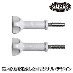 [GLIDER]2 Pcs Titanium White Long Thumbscrew Set for Action Camera, GoPro MAX/HERO10/9/8/7/6/5/Session, Osmo Action/Pocket/Pocket 2,screw bolts, screw bolts long,screws, [Made in Japan][GLD5642MJ168L]